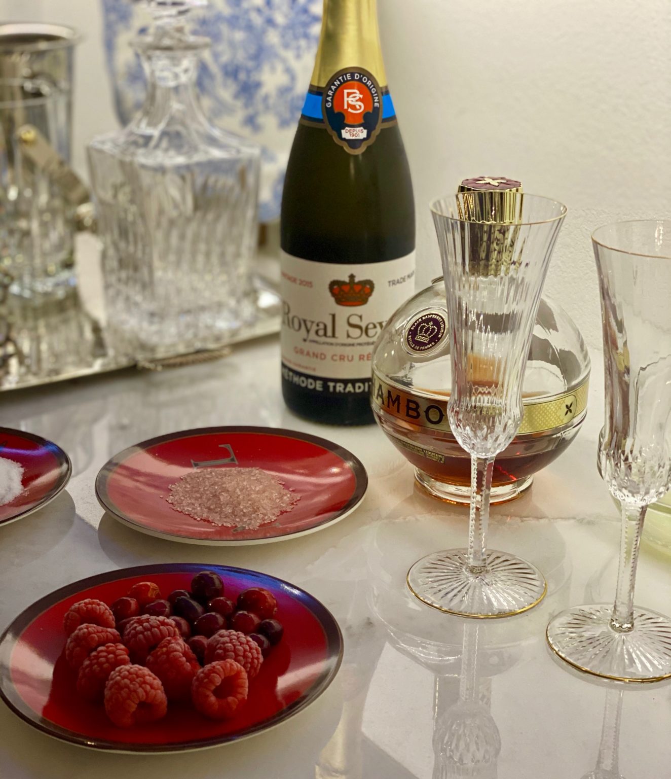 Cranberry Champagne Cocktail for Holiday Cheers - Pine & Palm Kitchen